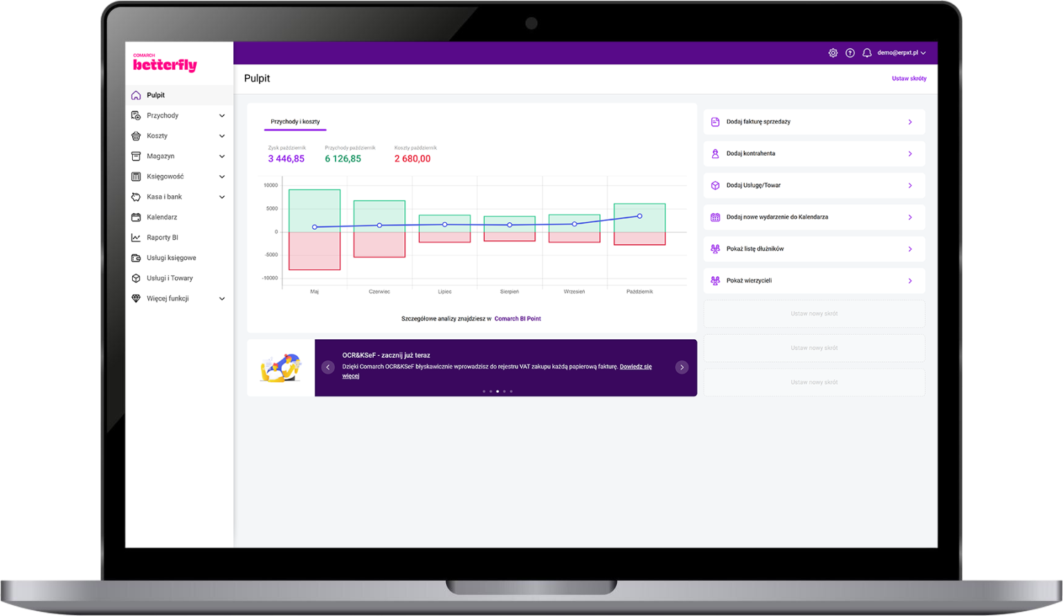 Program do faktur online - Comarch Betterfly (dawniej ERP XT)